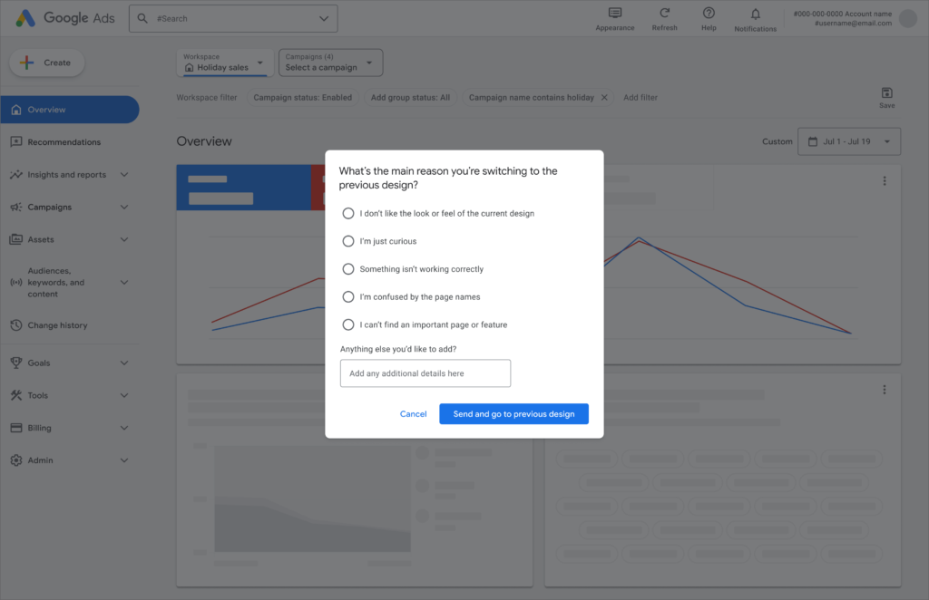 Google Ads apresenta mudanças no seu painel de controle